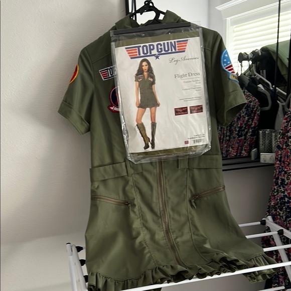 Other | Top Gun Flight Dress Costume In Olive Green | Poshmark